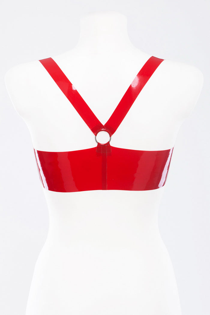 Latex bra decorated with metallic rings – Bright&Shiny